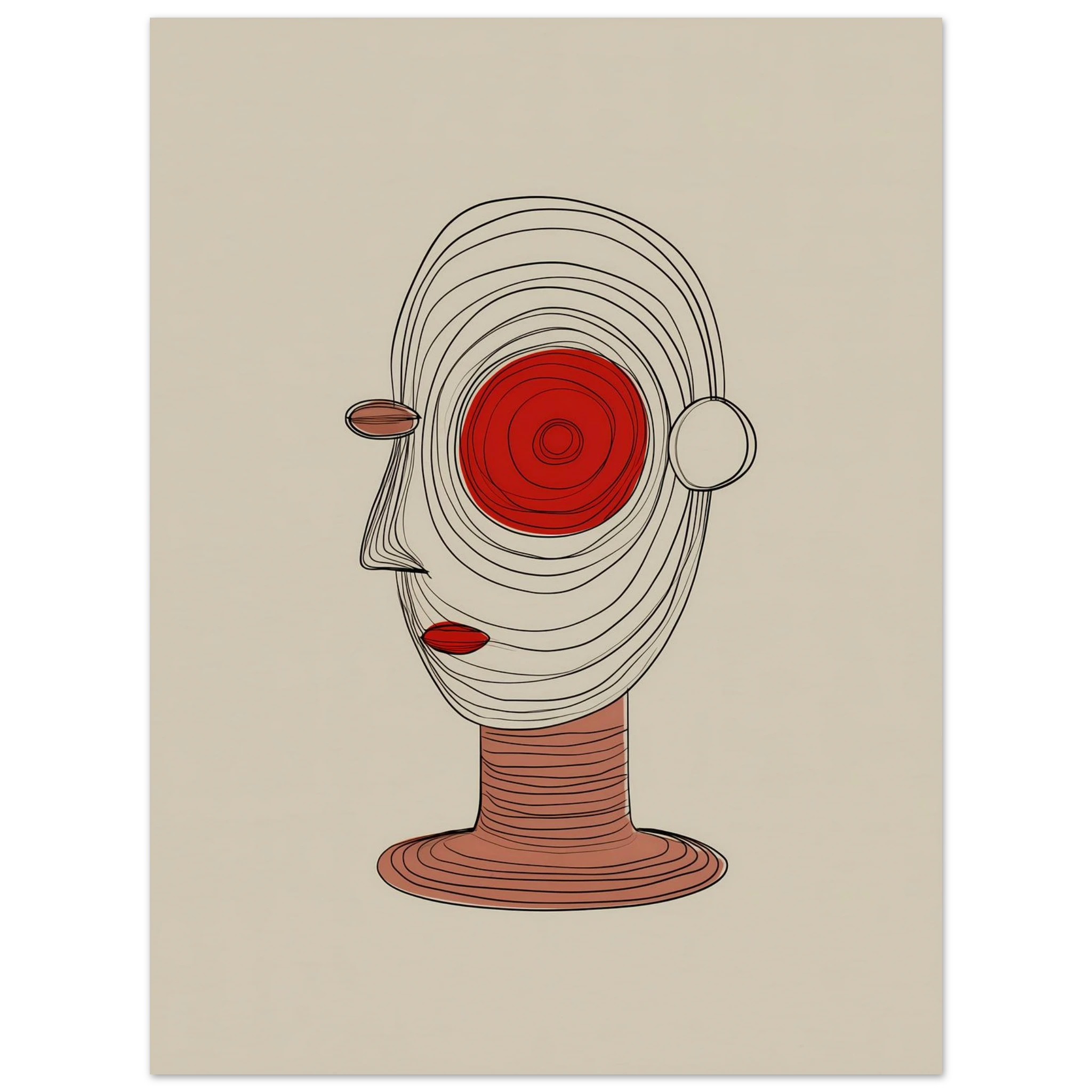The Inner Eye - Abstract Profile Art – LIMINAL WANDER ART